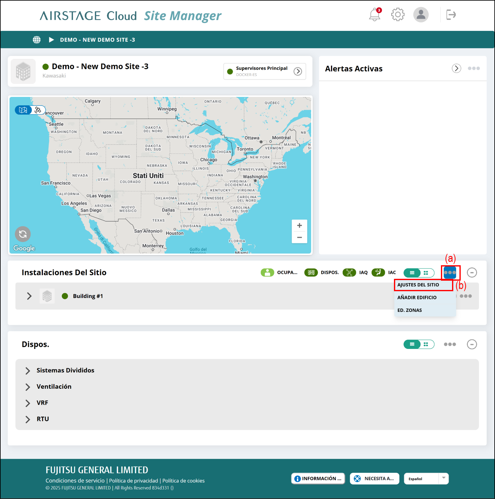 Asignar el AIRSTAGE Cloud Edge Supervisor al Sitio