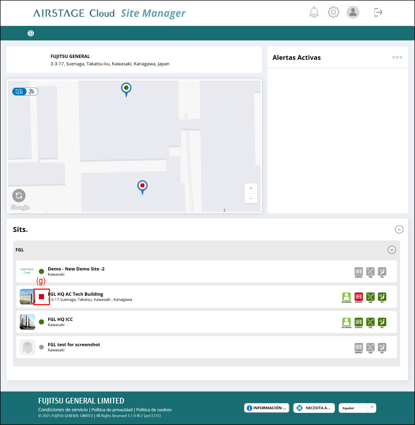 Asignar el AIRSTAGE Cloud Edge Supervisor al Sitio