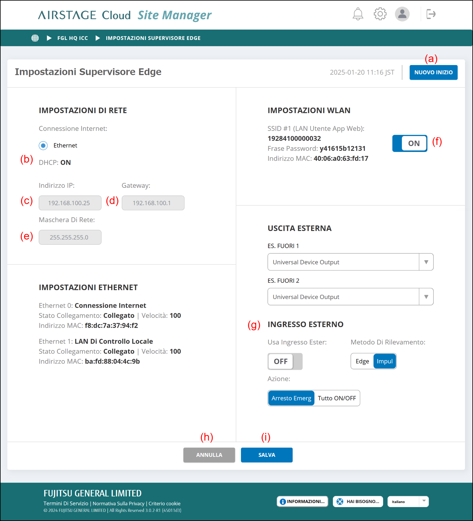 Modificare l’impostazione di Edge Supervisor